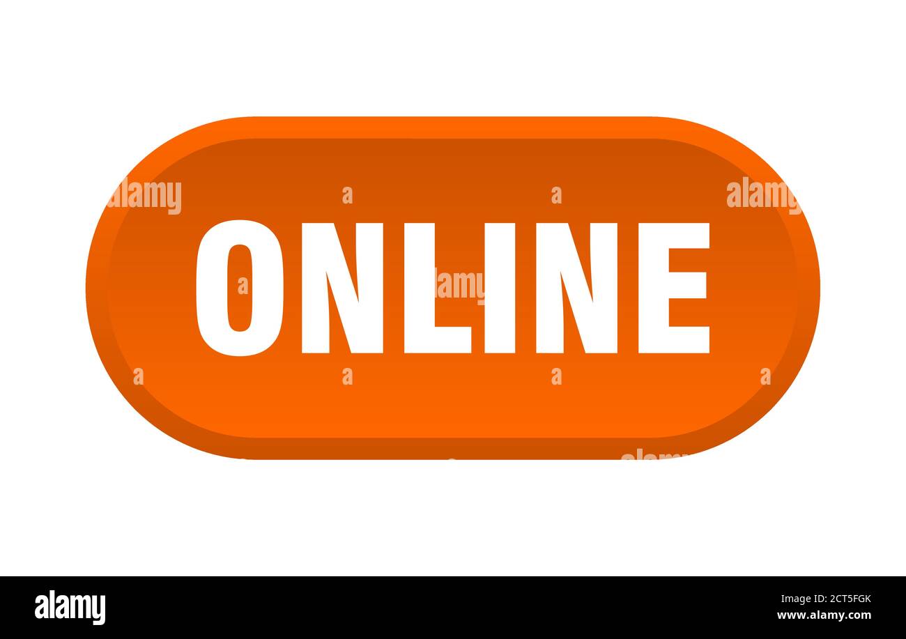 online button. rounded sign isolated on white background Stock Vector ...