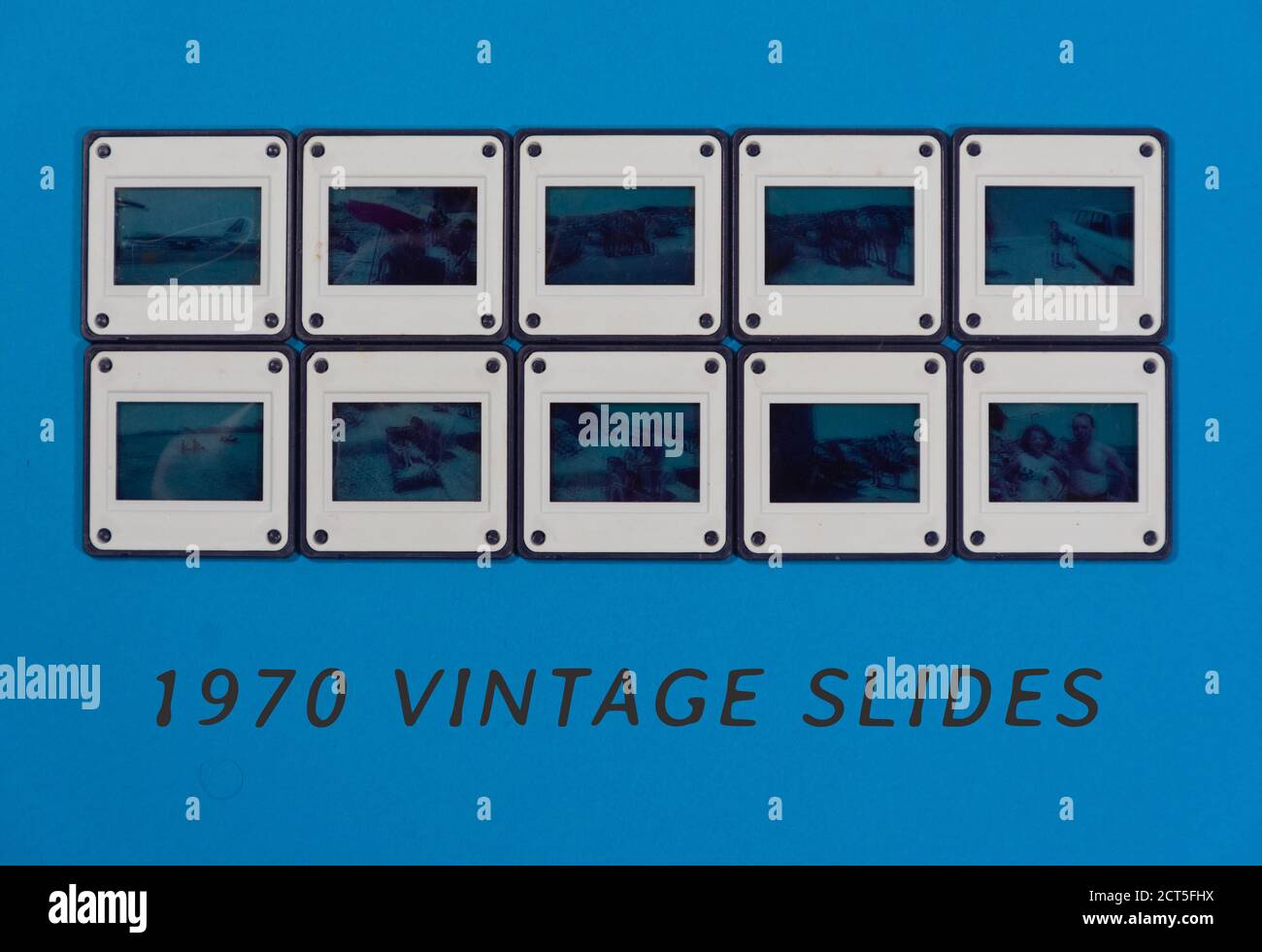 Close up of slides in use in the 70's. Time concept Stock Photo - Alamy