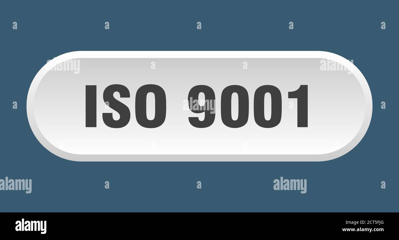 iso 9001 button. rounded sign isolated on white background Stock Vector Image & Art - Alamy
