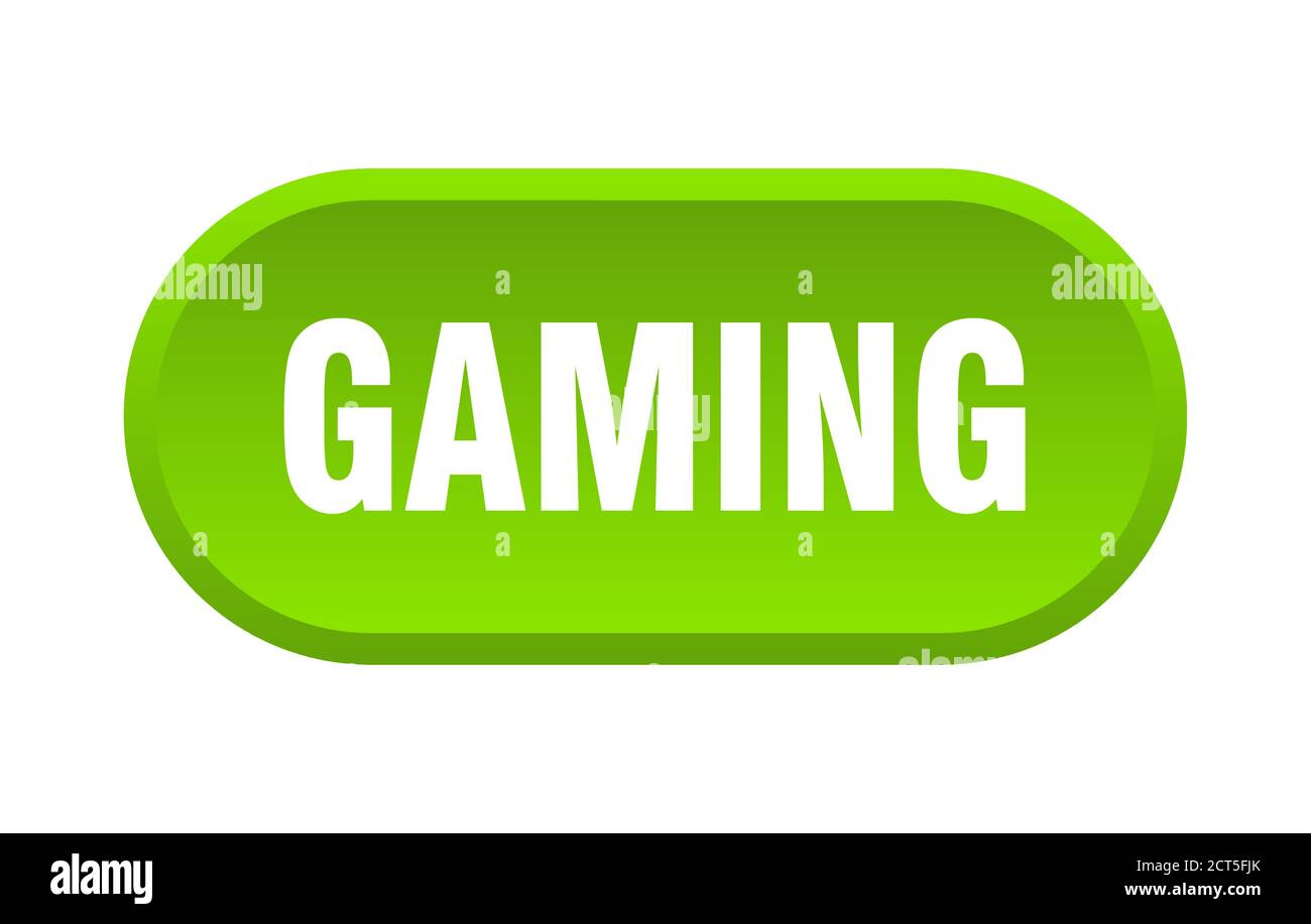 gaming button. rounded sign isolated on white background Stock Vector ...