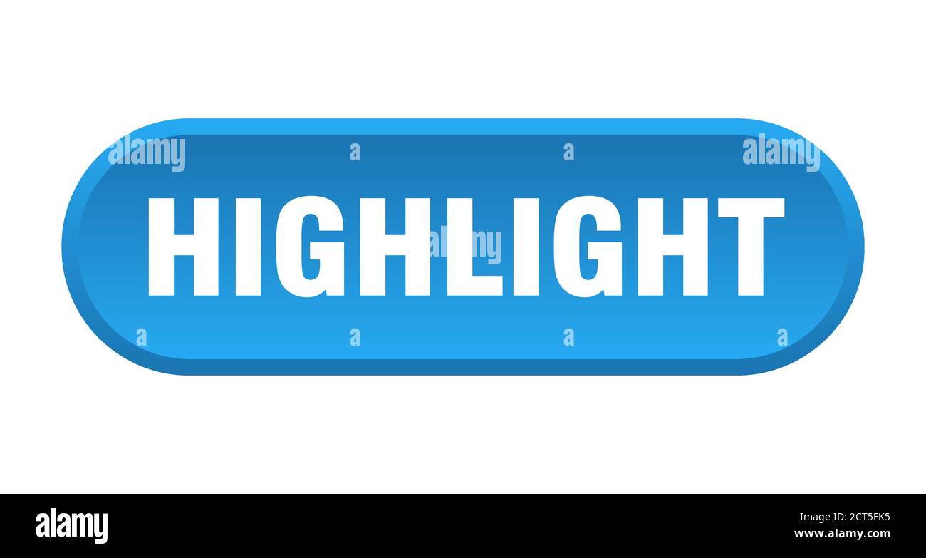 highlight button. rounded sign isolated on white background Stock ...