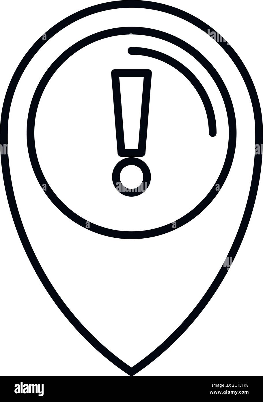 Attention pin exploration icon. Outline attention pin exploration ...