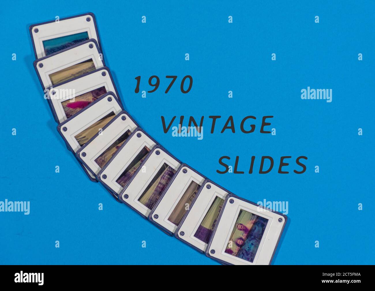 Close up of slides in use in the 70's. Time concept Stock Photo - Alamy