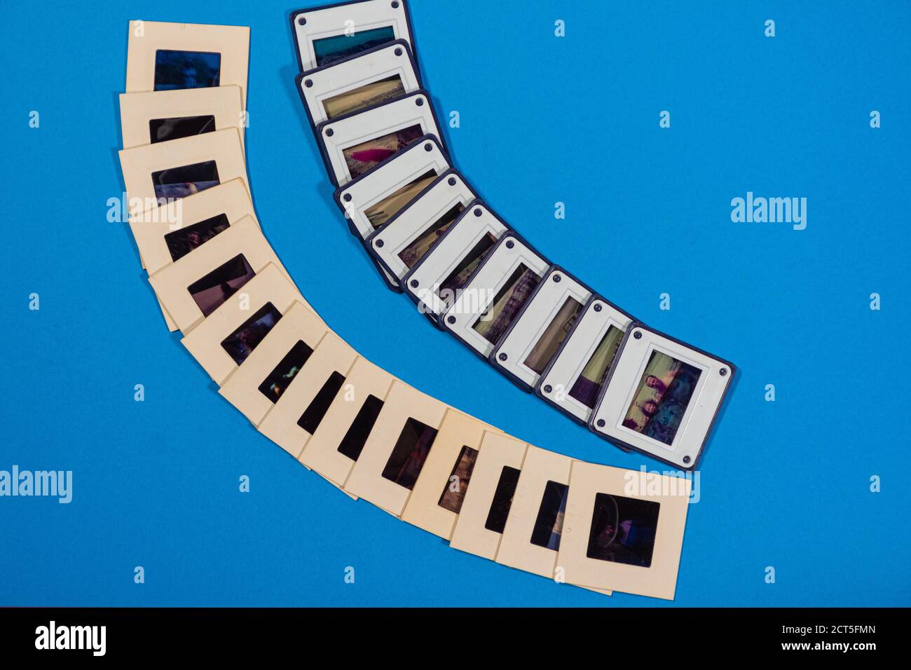 Close up of slides in use in the 70's. Time concept Stock Photo - Alamy