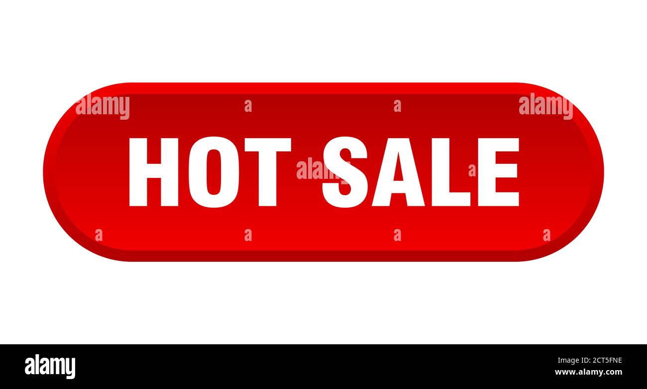 hot sale button. rounded sign isolated on white background Stock Vector ...