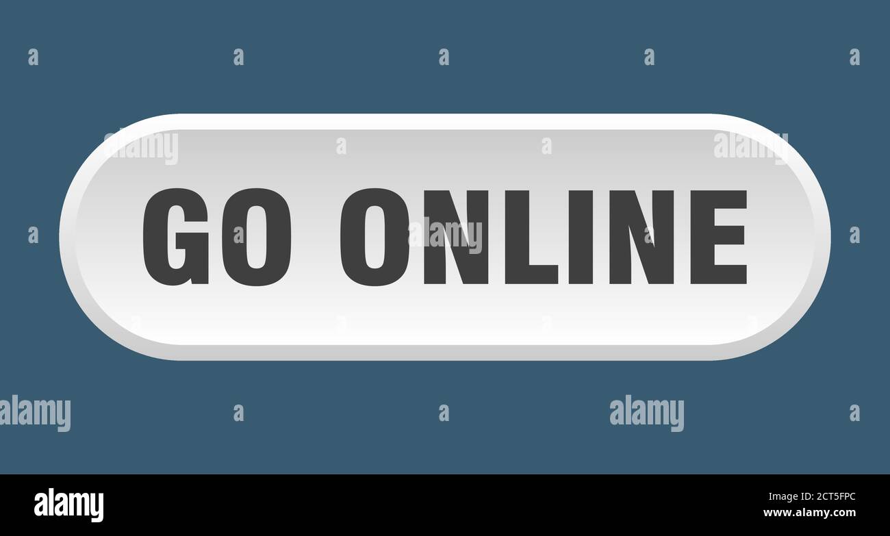 go online button. rounded sign isolated on white background Stock ...