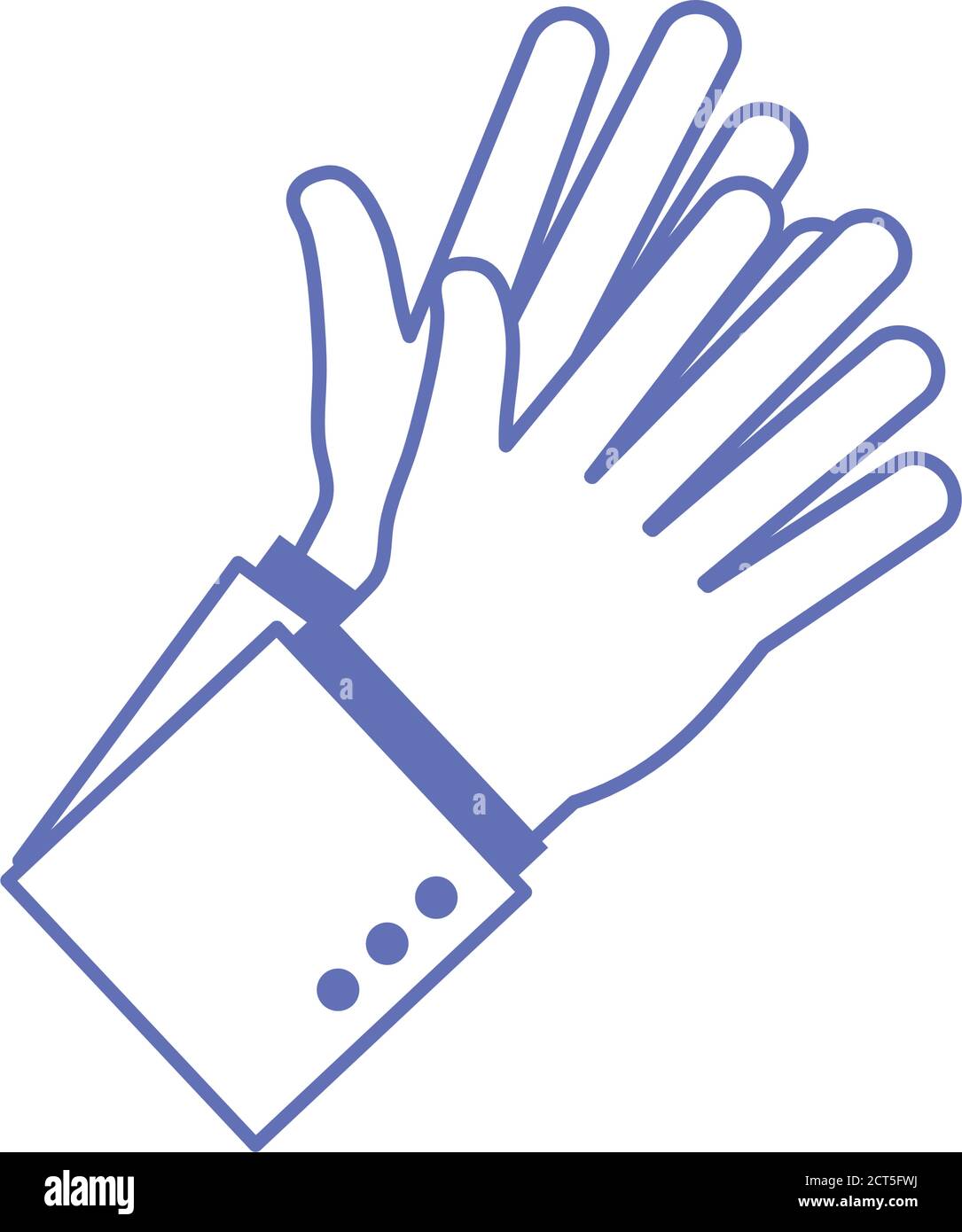 applause hand sign language line and fill style icon vector design ...