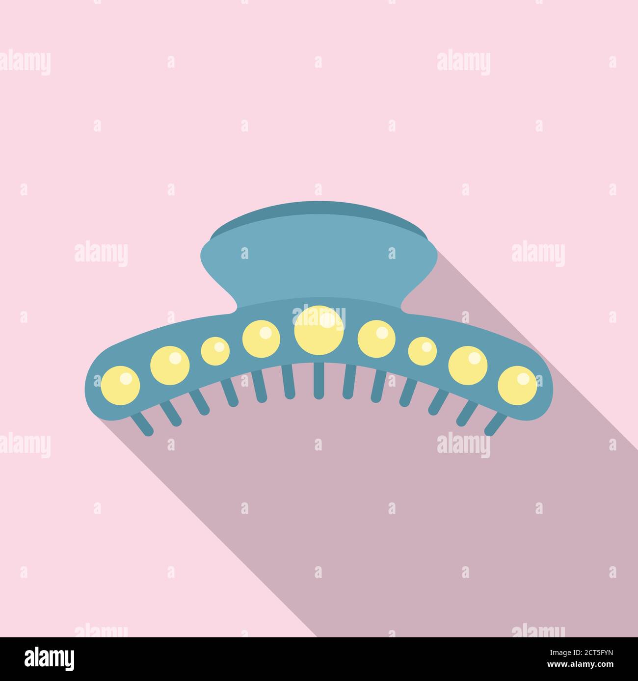 Pin barrette icon. Flat illustration of pin barrette vector icon for ...