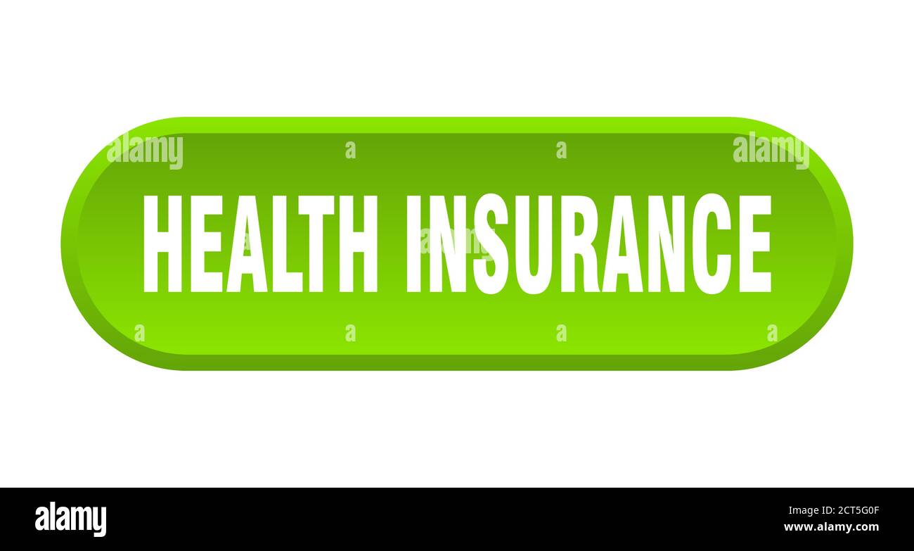 health insurance button. rounded sign isolated on white background ...