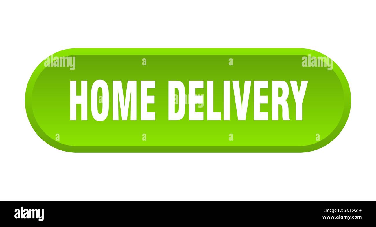 home delivery button. rounded sign isolated on white background Stock ...
