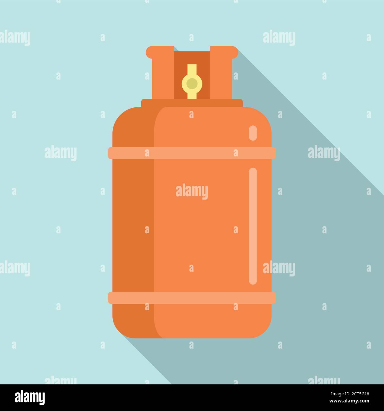 Gas cylinder bottle icon. Flat illustration of gas cylinder bottle ...