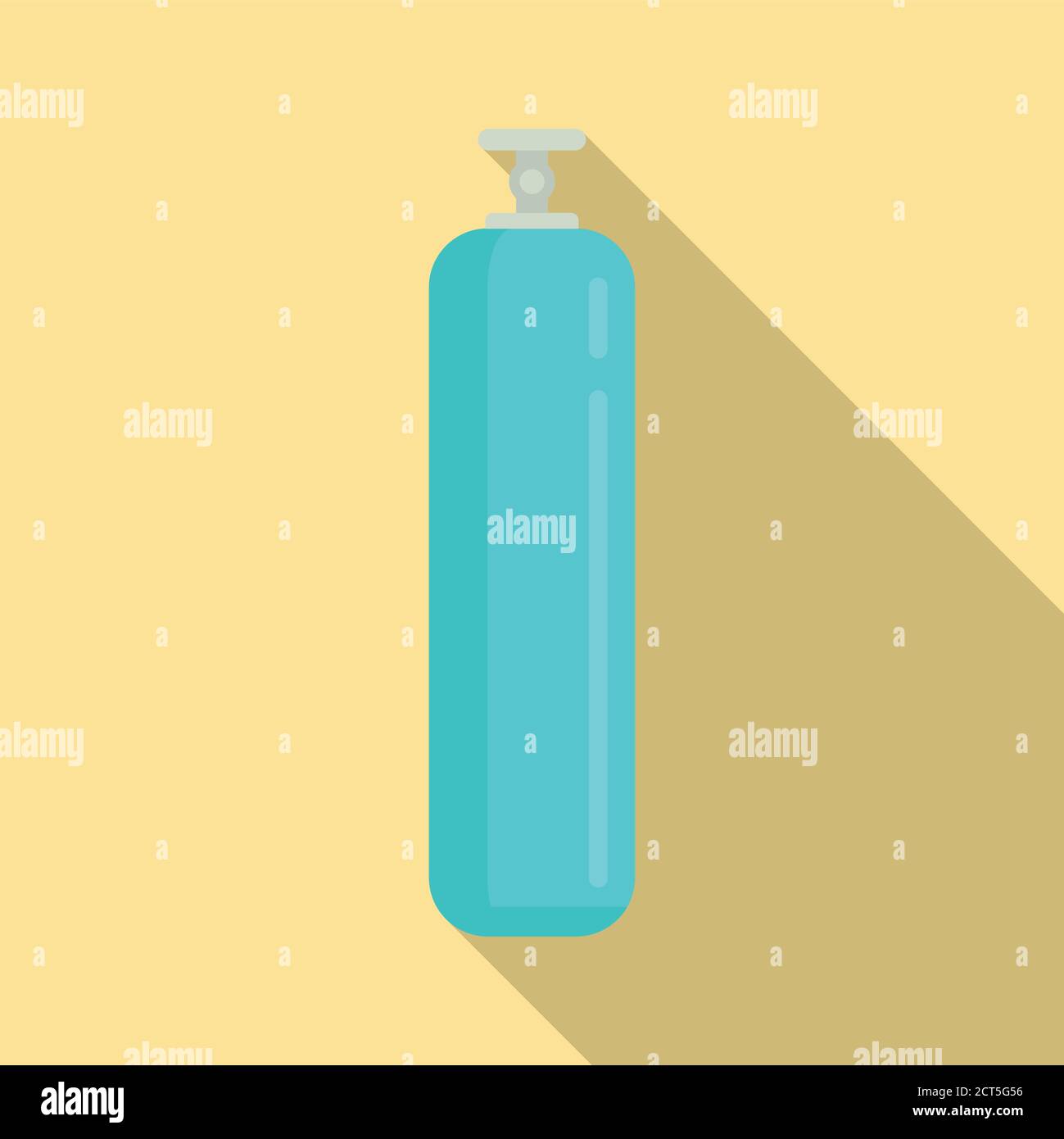 Gas cylinder tank icon. Flat illustration of gas cylinder tank vector ...