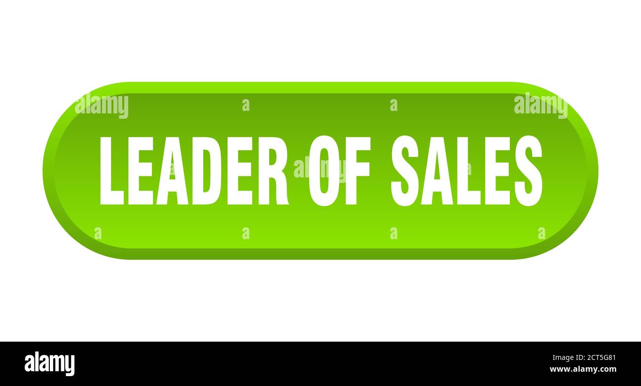 leader of sales button. rounded sign isolated on white background Stock ...
