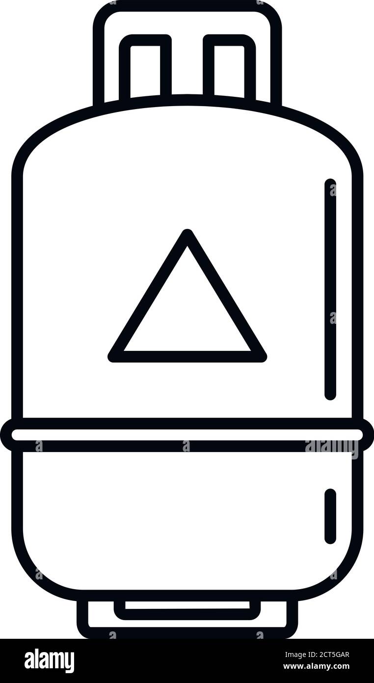 Gas cylinder propane icon. Outline gas cylinder propane vector icon for ...
