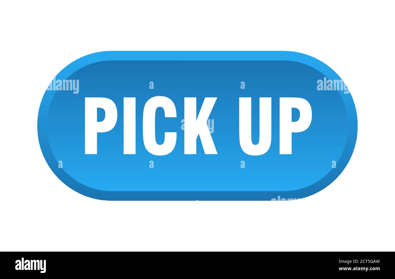 pick up button. rounded sign isolated on white background Stock Vector ...