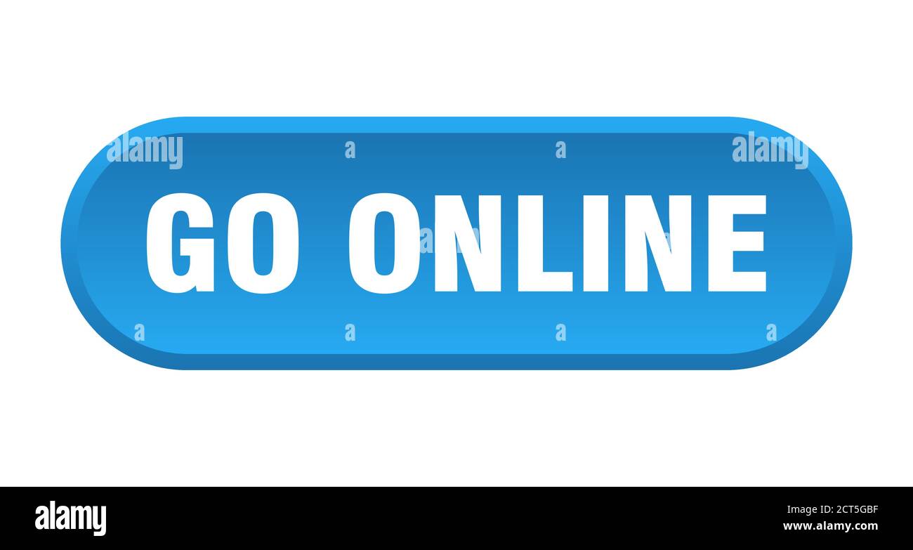 go online button. rounded sign isolated on white background Stock ...