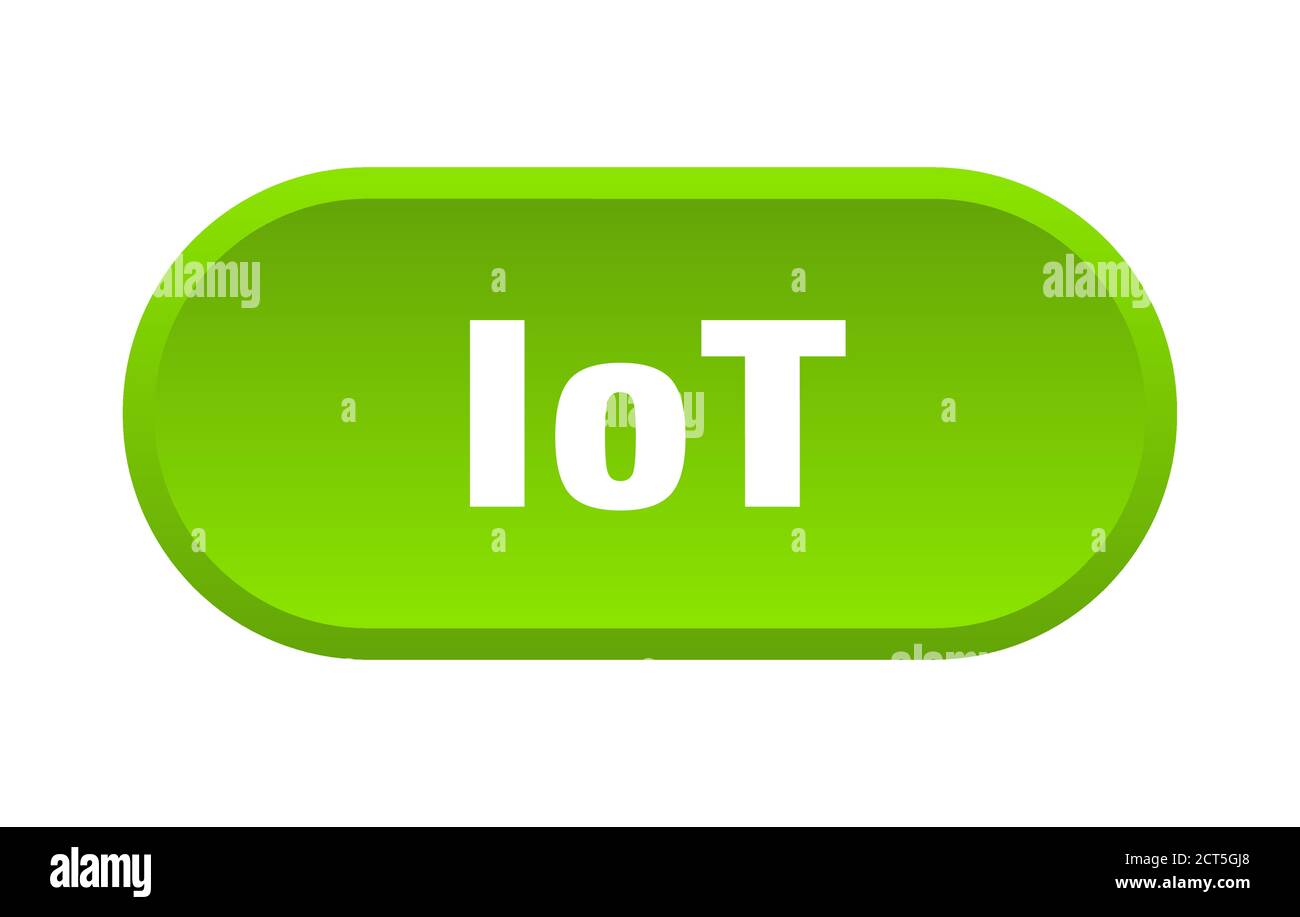 iot button. rounded sign isolated on white background Stock Vector ...