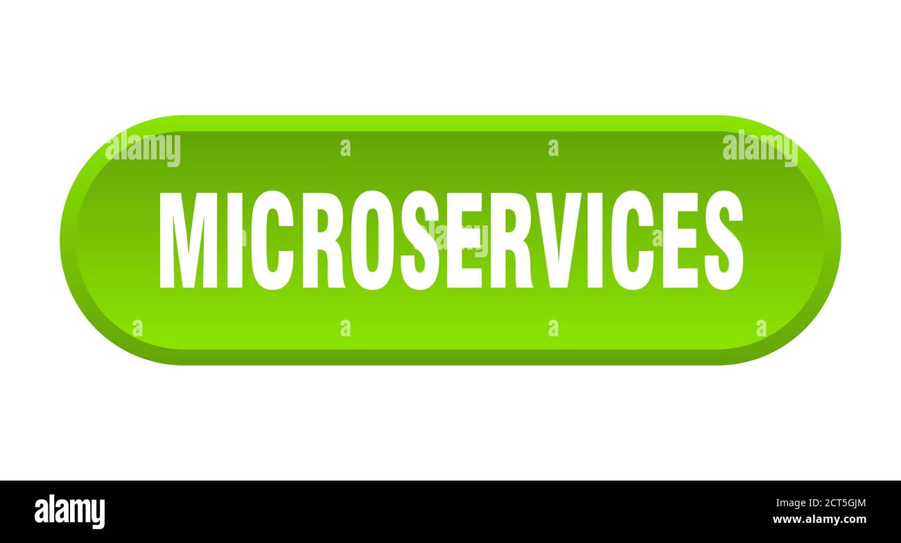 microservices button. rounded sign isolated on white background Stock ...