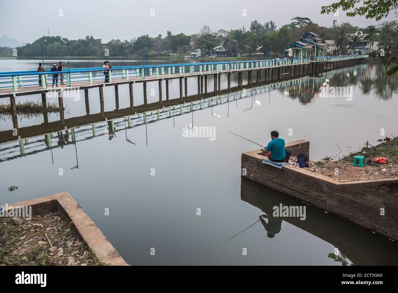 Fishing in Kan Thar Yar Lake, Hpa An, Kayin State (Karen State ...