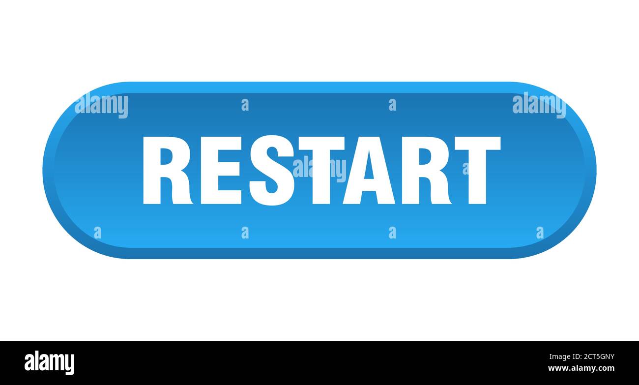 restart button. rounded sign isolated on white background Stock Vector ...