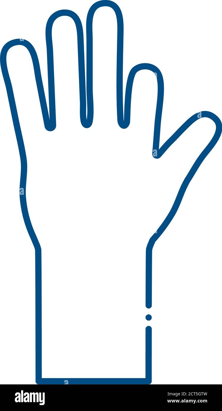 hand without a finger line style icon vector design Stock Vector Image ...