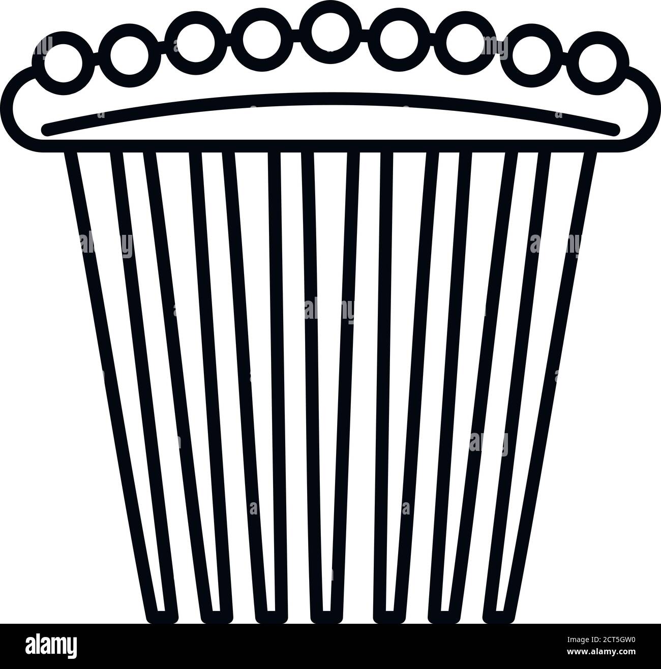 Pin barrette icon. Outline pin barrette vector icon for web design ...