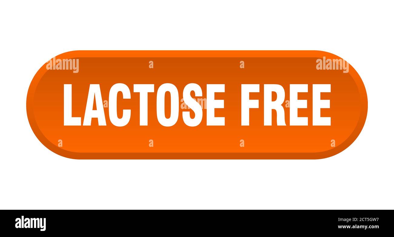 lactose free button. rounded sign isolated on white background Stock ...