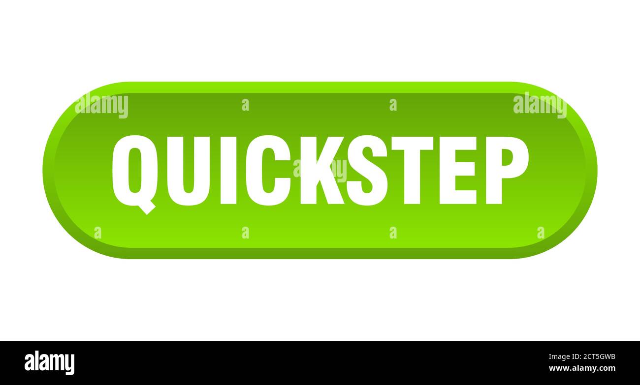 quickstep button. rounded sign isolated on white background Stock ...