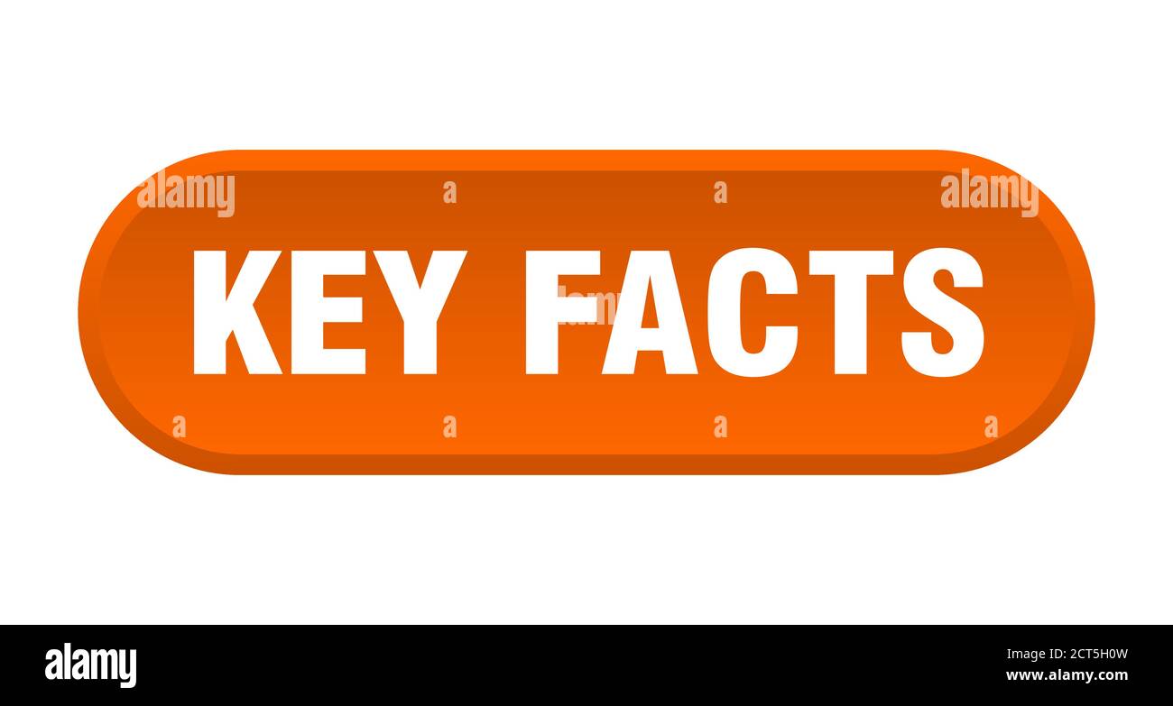 key facts button. rounded sign isolated on white background Stock ...