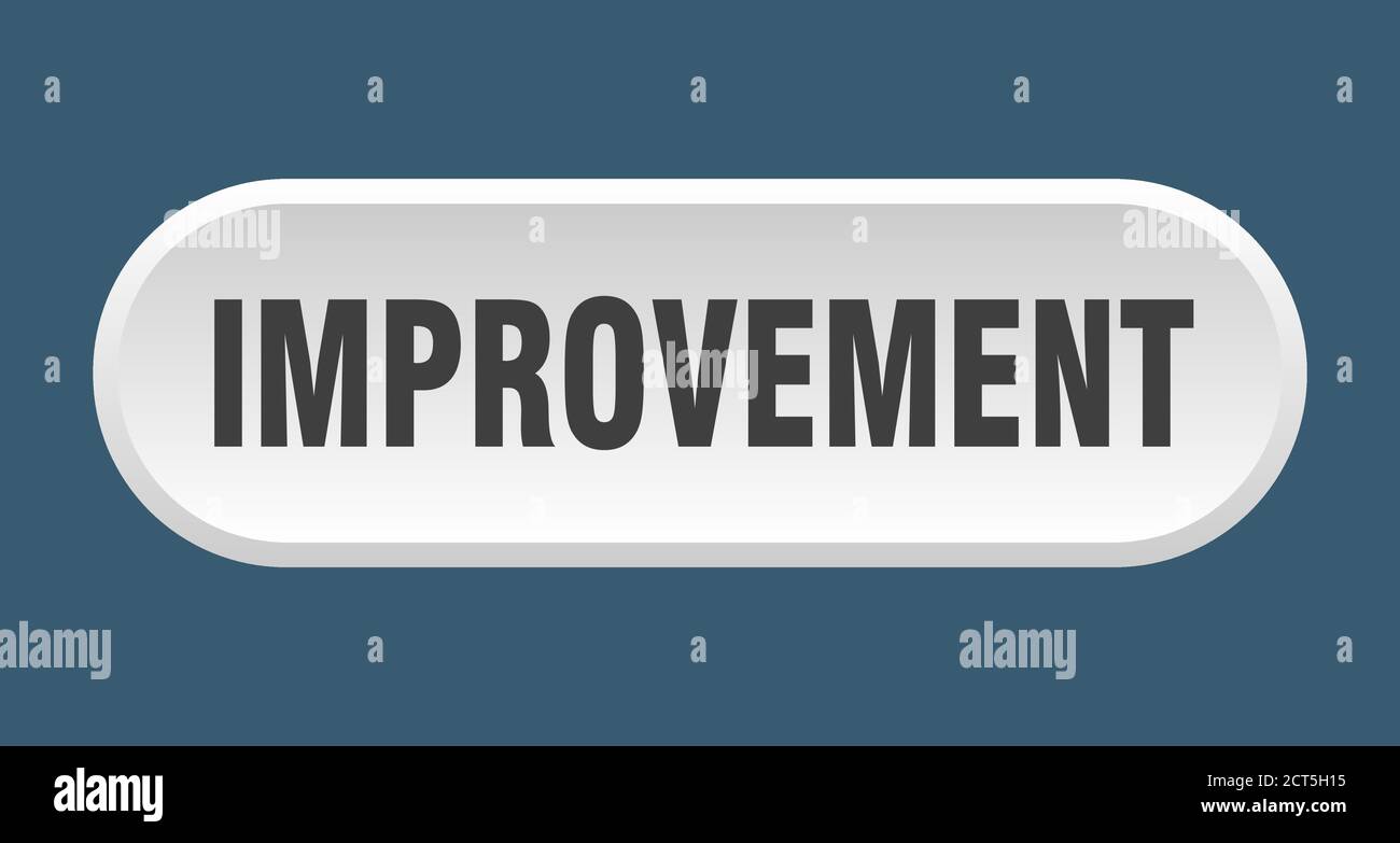 improvement button. rounded sign isolated on white background Stock ...