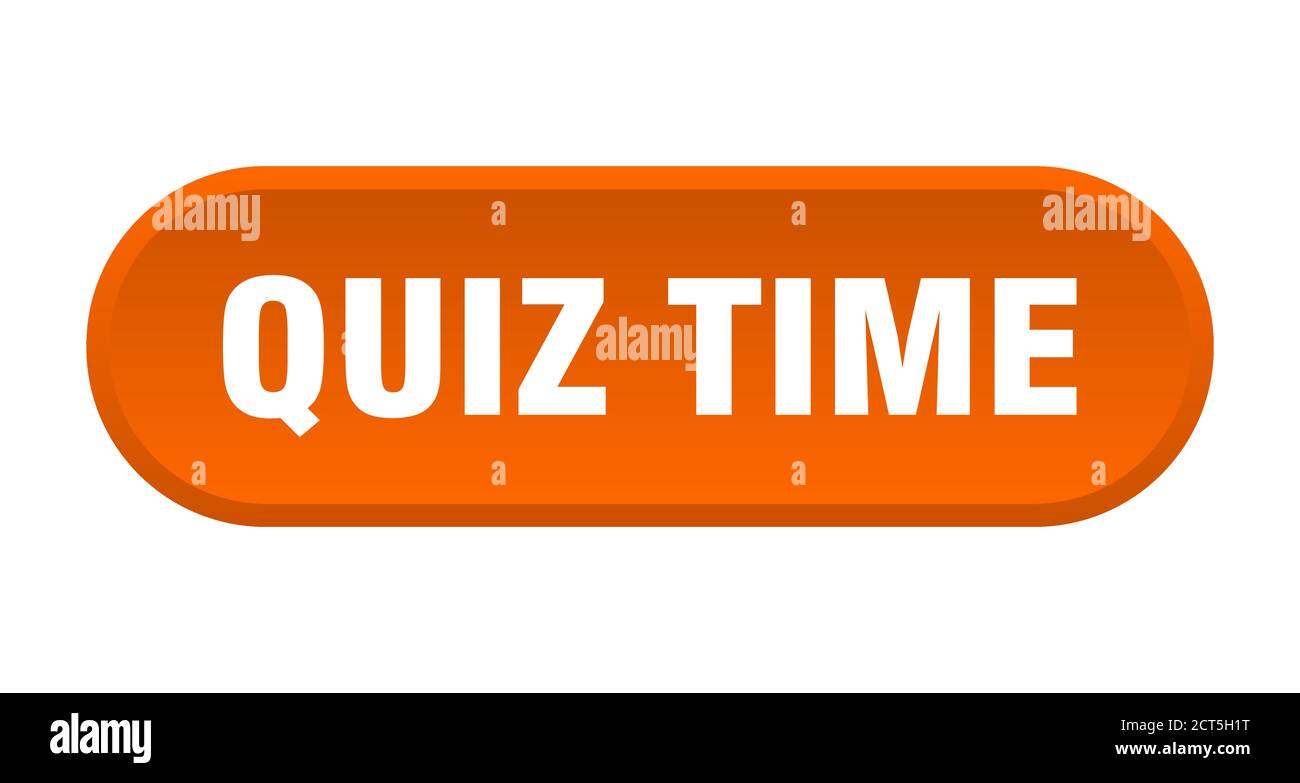 quiz time button. rounded sign isolated on white background Stock ...