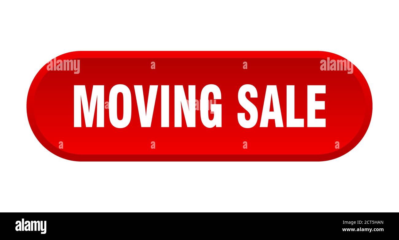 moving sale button. rounded sign isolated on white background Stock ...
