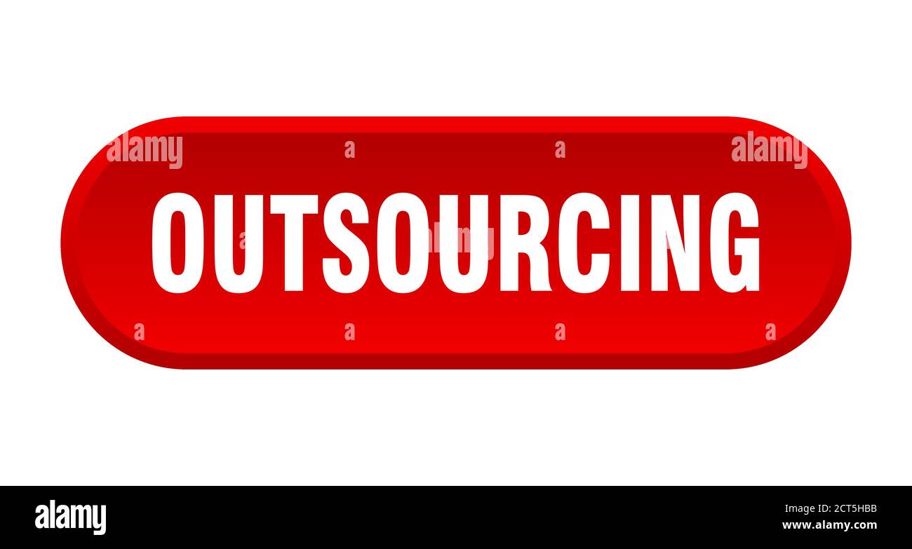outsourcing button. rounded sign isolated on white background Stock ...