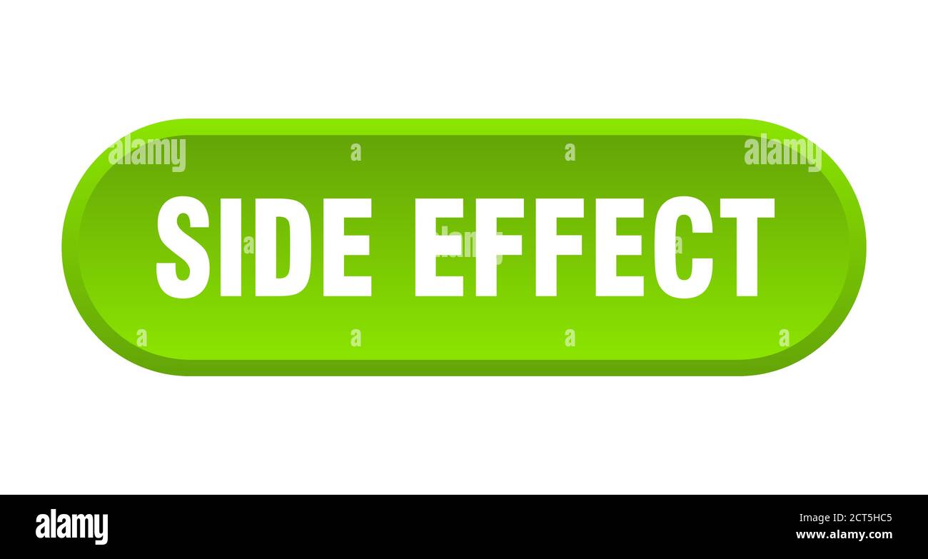 side effect button. rounded sign isolated on white background Stock ...