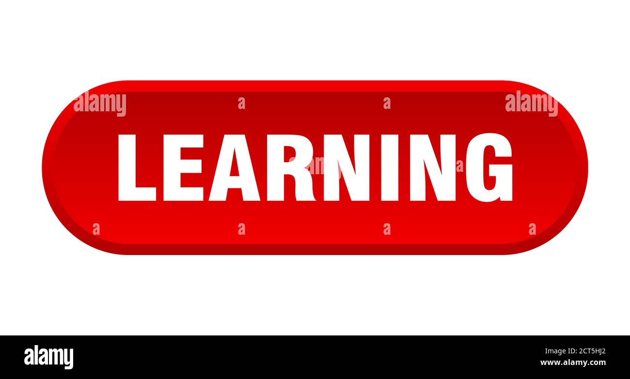 learning button. rounded sign isolated on white background Stock Vector ...