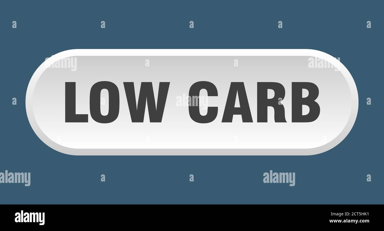 low carb button. rounded sign isolated on white background Stock Vector ...