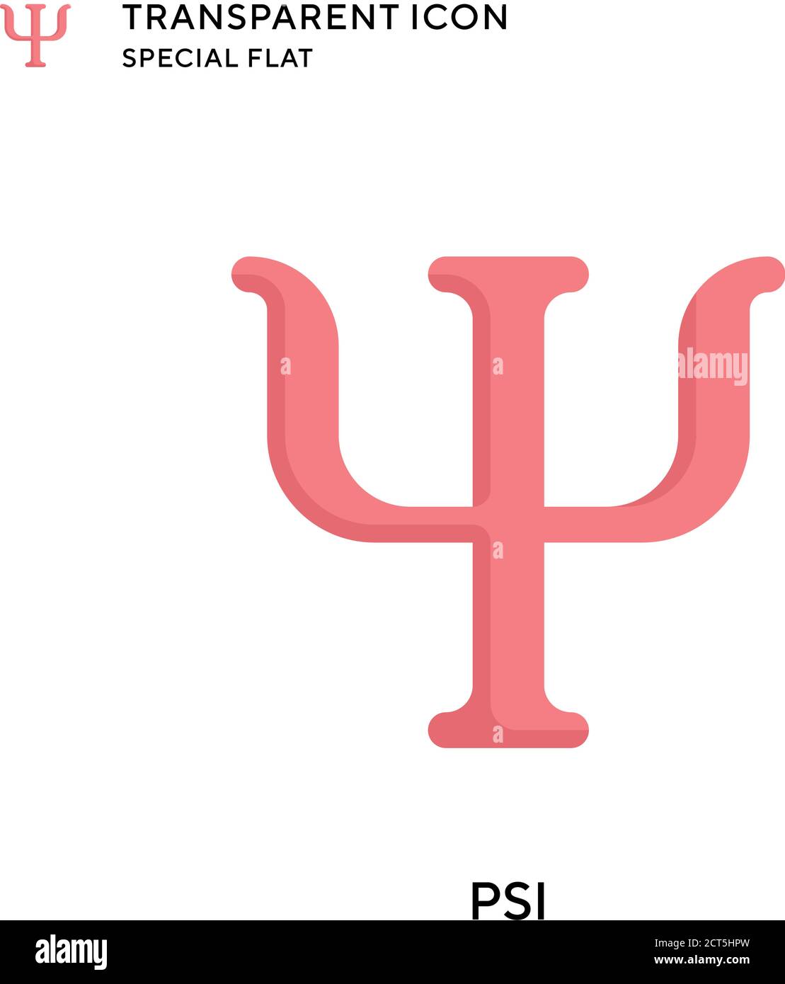 Psi vector icon. Flat style illustration. EPS 10 vector Stock Vector ...