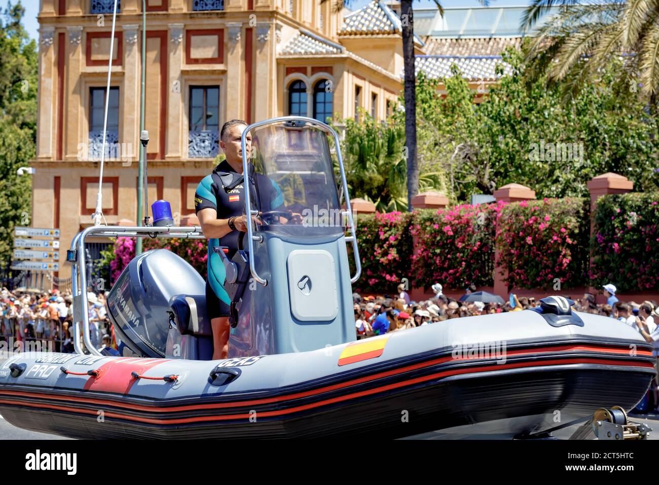 Seville, Spain - June 01, 2019: Units of the Spanish Civil Guard during ...