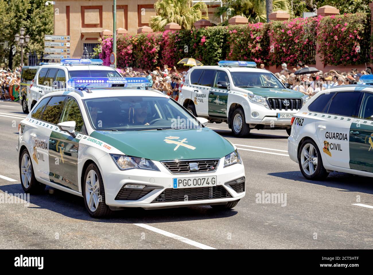 Seville, Spain - June 01, 2019: Units of the Spanish Civil Guard during ...