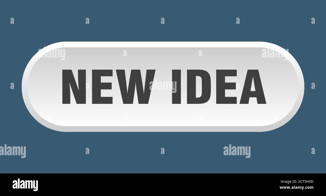 new idea button. rounded sign isolated on white background Stock Vector ...