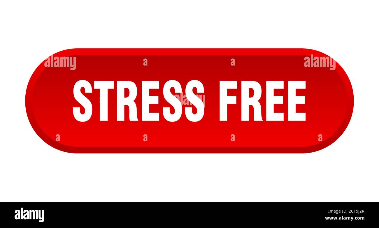 stress free button. rounded sign isolated on white background Stock ...