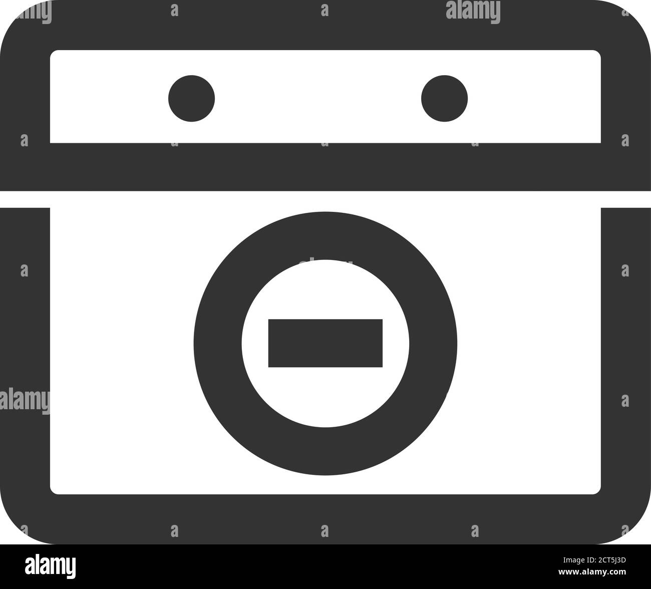 Unavailable label icon in thick outline style. Black and white ...