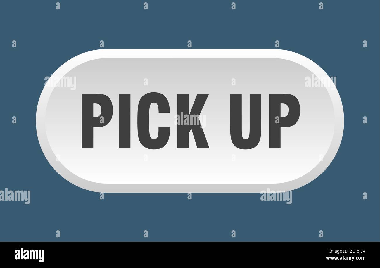 pick up button. rounded sign isolated on white background Stock Vector ...