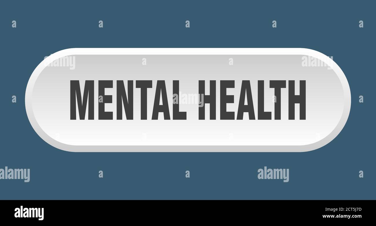 mental health button. rounded sign isolated on white background Stock ...