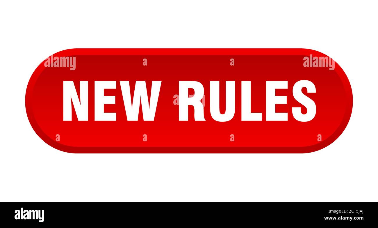 new rules button. rounded sign isolated on white background Stock ...