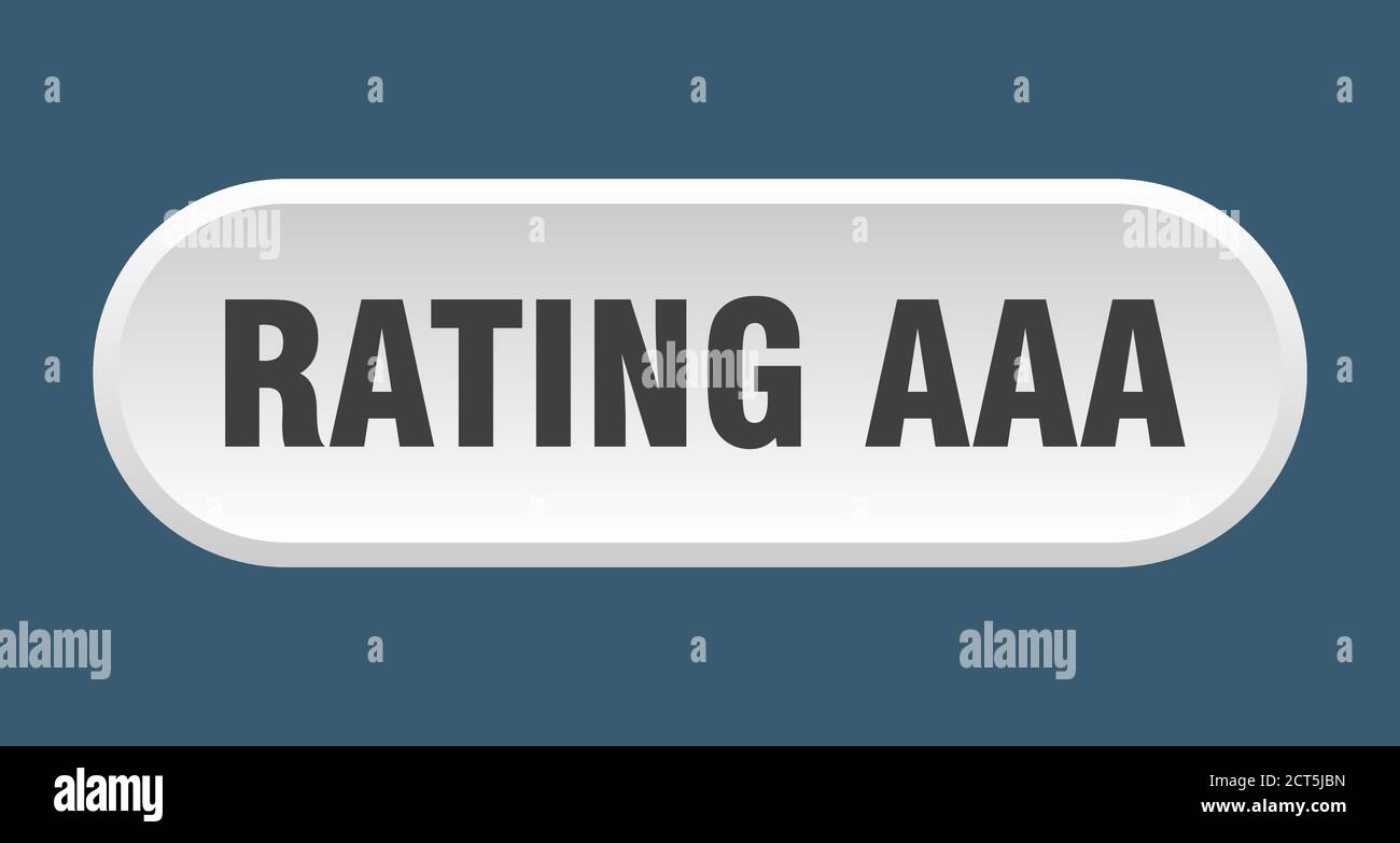 rating aaa button. rounded sign isolated on white background Stock ...