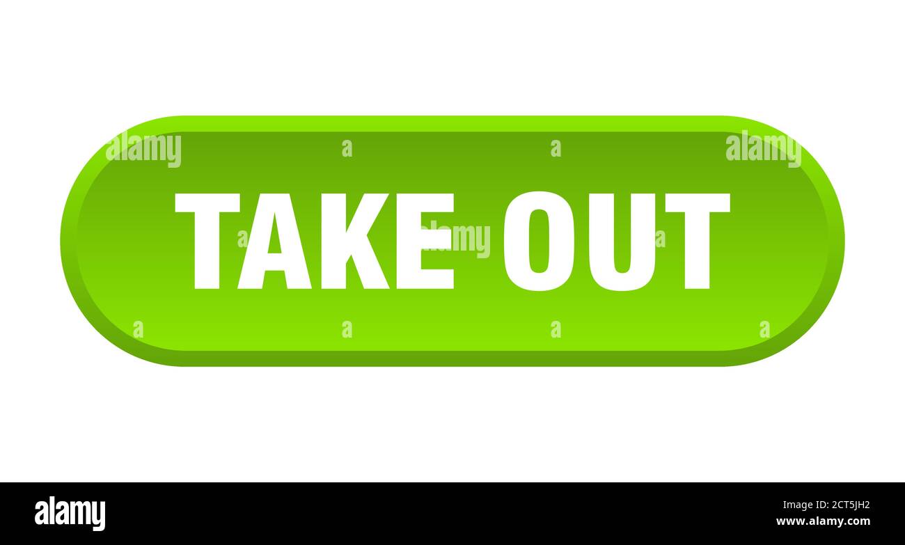 take out button. rounded sign isolated on white background Stock Vector ...