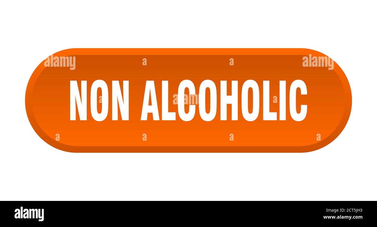 non alcoholic button. rounded sign isolated on white background Stock ...