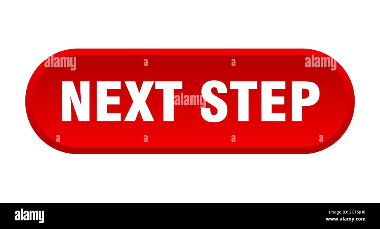 next step button. rounded sign isolated on white background Stock ...