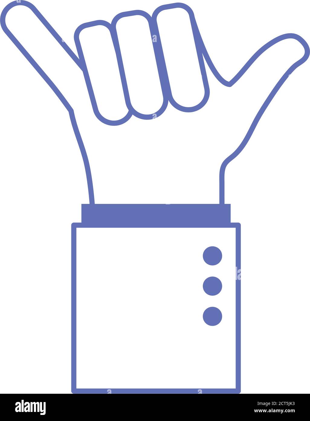 y hand sign language line and fill style icon vector design Stock ...